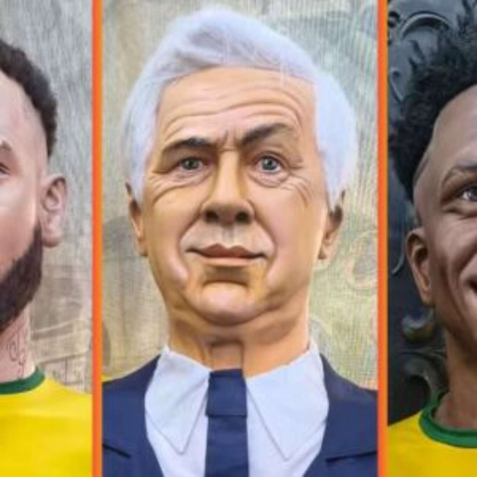 Bonecos gigantes de Neymar, Ancelotti e Vini Jr animam shows no Recife ...