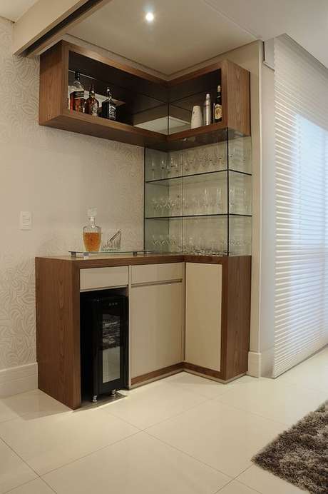 Barzinho de Canto: +65 Modelos para Usar na Decoração da Sala