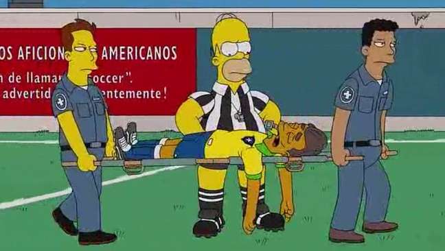 Episódio de Simpsons "previu" lesão de Neymar na Copa