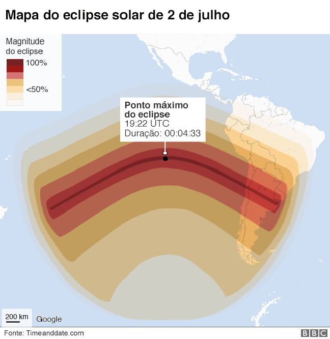 Eclipse solar: os detalhes de fenômeno que será visível em partes do ...