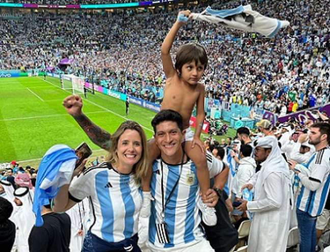 Germán Cano e família vibram com a Argentina na semifinal da Copa: 'Que ...
