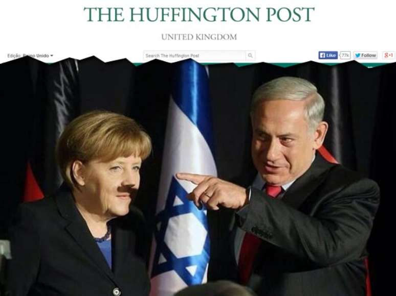 Merkel ganha "bigode de Hitler" em coletiva de imprensa