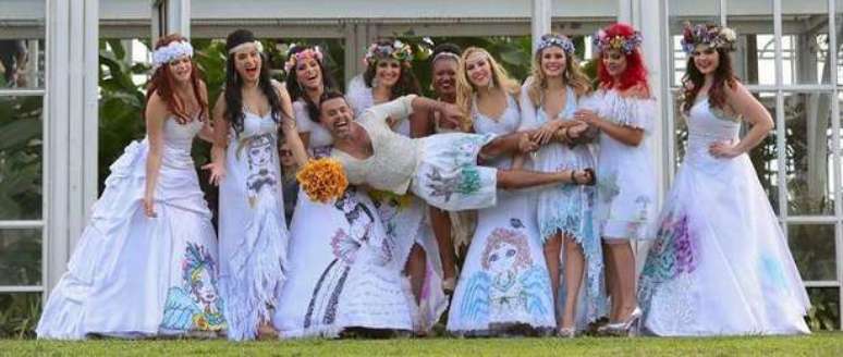 Atriz Maureen Miranda desenha ilustrações para vestidos de noiva