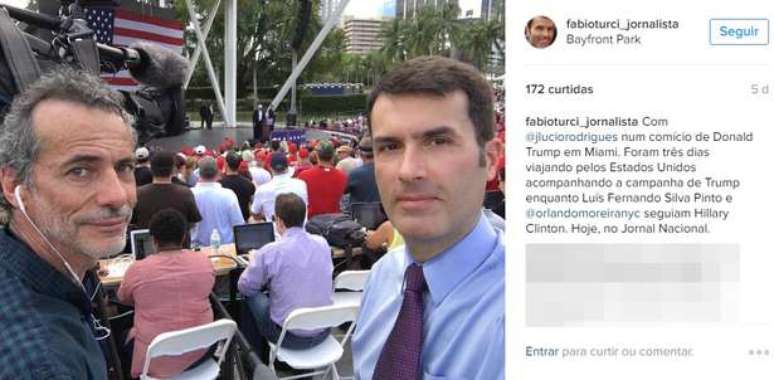 11 fotos de jornalistas brasileiros na eleição americana