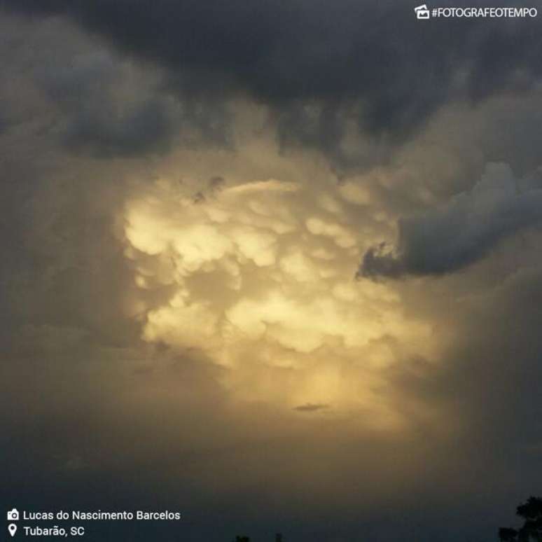 Nuvem rara aparece em SC e em GO