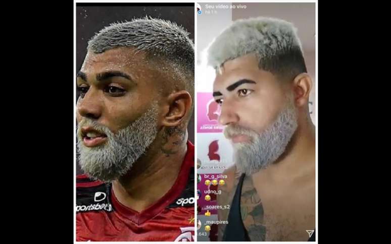100% atualizado: Sósia descolore barba para imitar visual de Gabigol