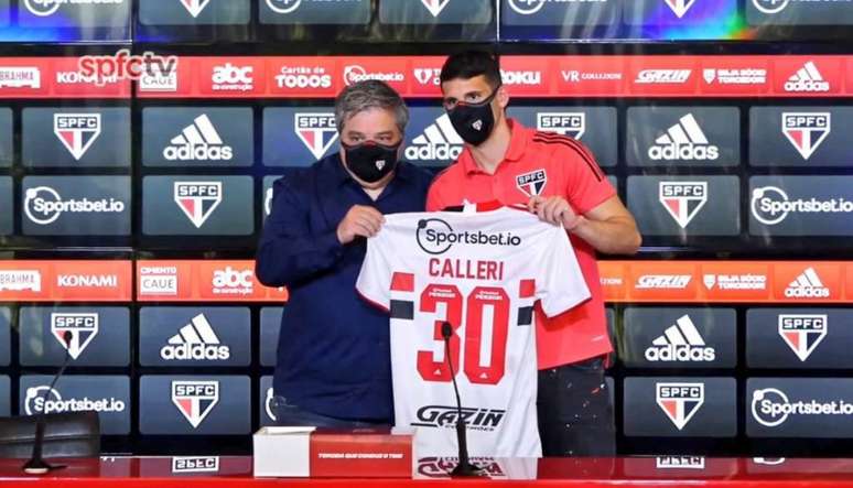 Calleri é apresentado no São Paulo: "Estou feliz em voltar"