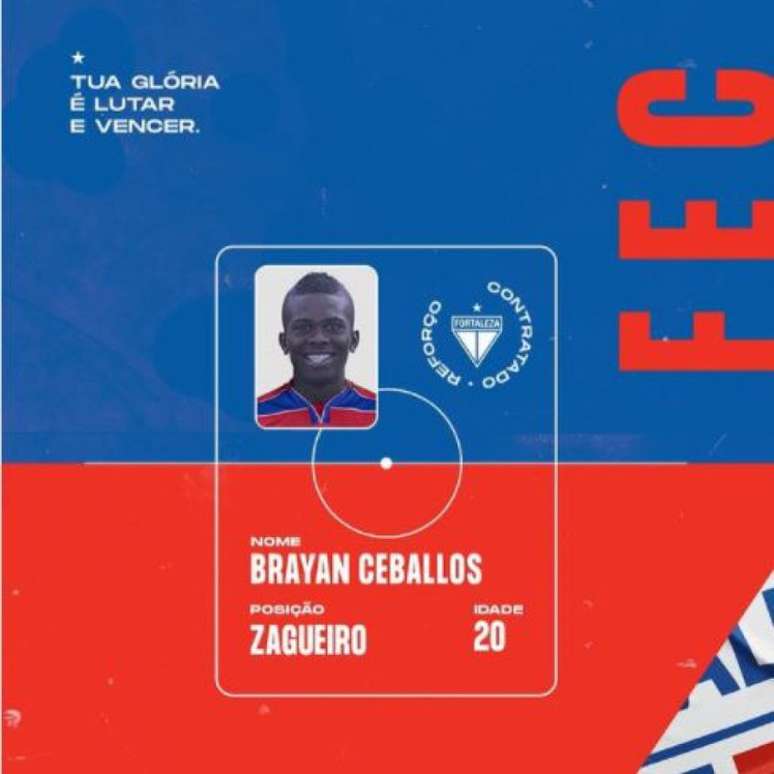 Fortaleza anuncia o zagueiro Brayan Ceballos