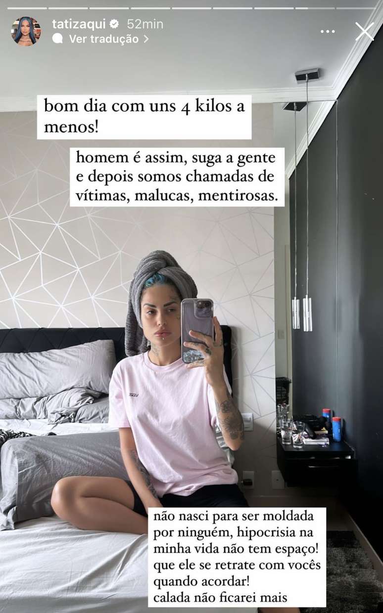 Tati Zaqui quebra silêncio após indireta de Thomaz Costa: "Homem é assim"