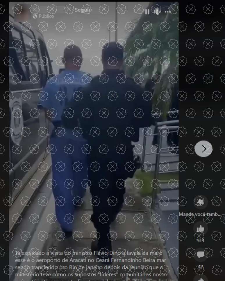 É falso que vídeo mostra transferência de Fernandinho Beira-Mar para presídio no RJ