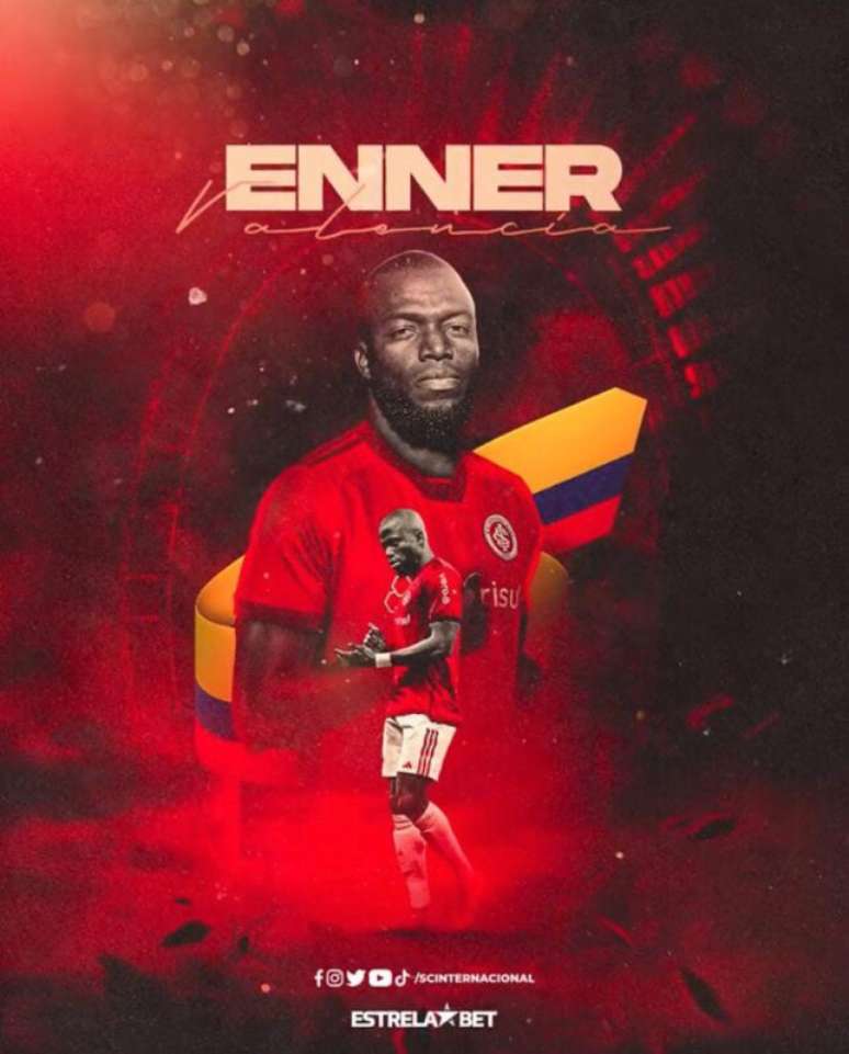 Internacional anuncia a contratação do centroavante Enner Valencia