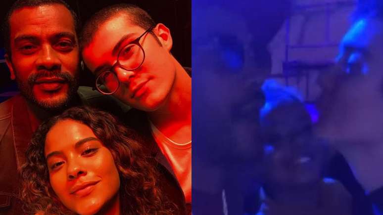 Ben e Rafa de 'Vai na Fé' aparecem dando selinho em festa