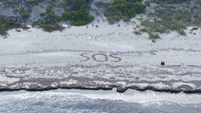 Homem fica isolado em ilha por 3 dias e é resgatado após escrever "SOS ...
