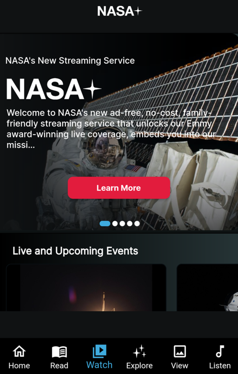 NASA Plus: como baixar o aplicativo de streaming em seu smartphone?