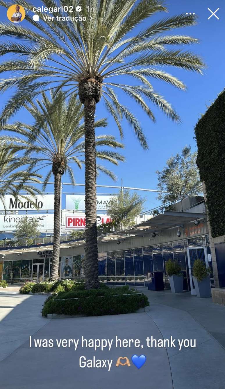 LA Galaxy não comprará Calegari, que deve retornar ao Fluminense