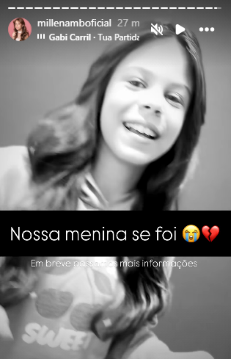 Atriz mirim Millena Brandão tem 'morte cerebral', diz boletim médico