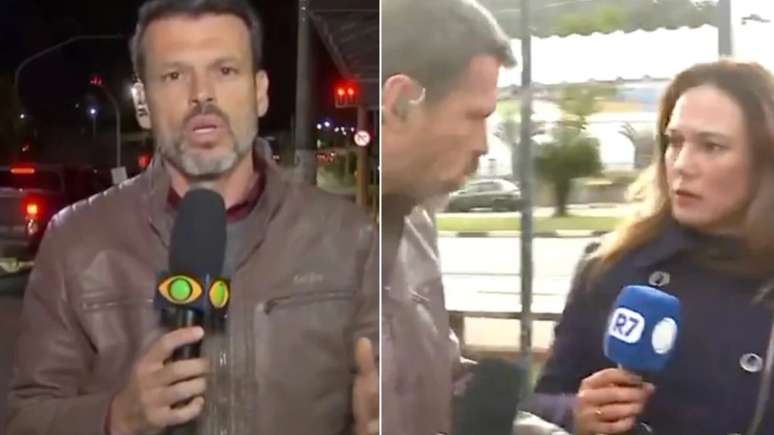 Repórter da Band quebra silêncio após empurrar jornalista da Record ...