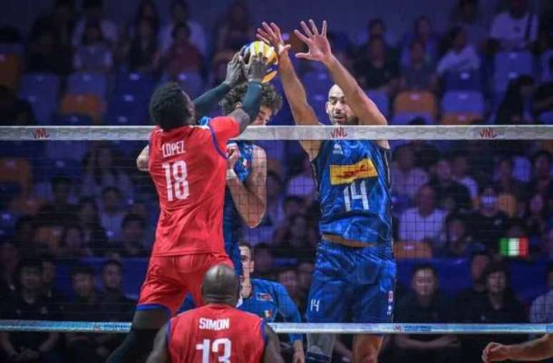 Números de Itália 3 x 1 Cuba pela VNL