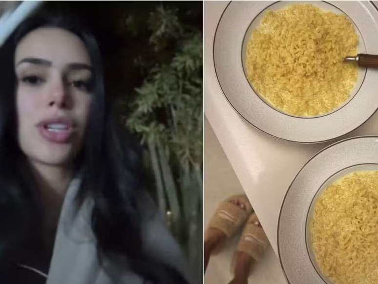 Bruna Biancardi passa perrengue para comer miojo
