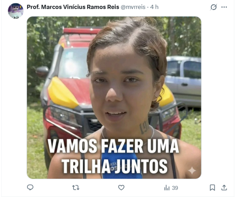 Caso do jovem abandonado por amiga em montanha no PR vira meme nas redes