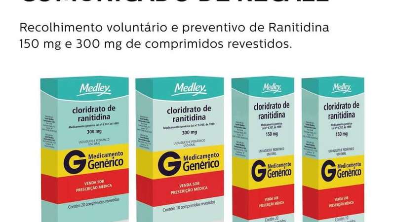 Farmacêuticas fazem recall de remédio para úlcera gástrica
