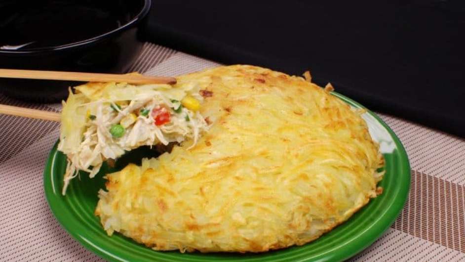 Batata rosti na frigideira