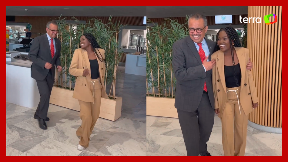 Tedros Adhanom, diretor-geral da OMS, aparece arriscando passos de ... Tedros Adhanom, diretor-geral da OMS, aparece arriscando passos de ...
